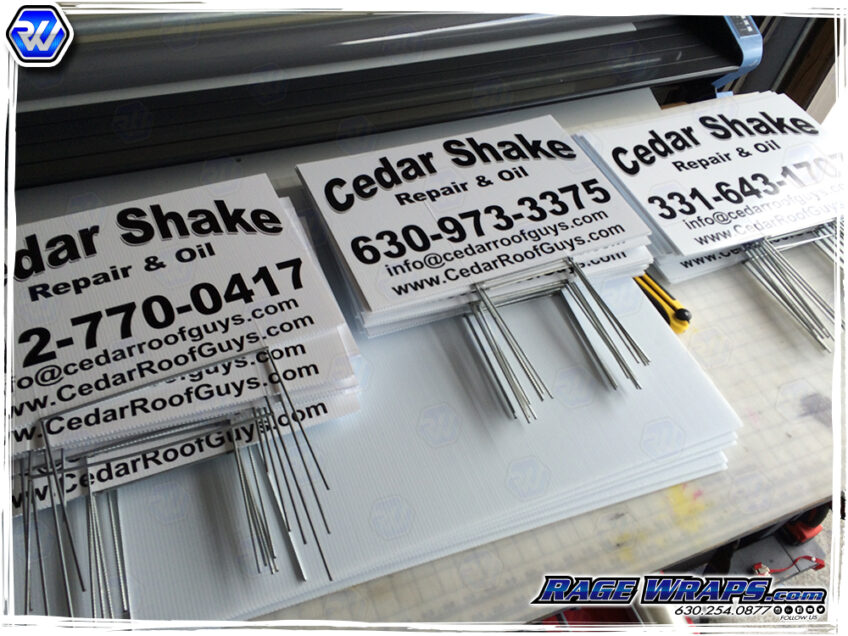 Corrugated Sign Boards with Metal Stakes - Rage Wraps