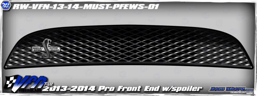 VFN Fiberglass 2013-2014 Ford Mustang Pro Front End W/Spoiler Upper ...
